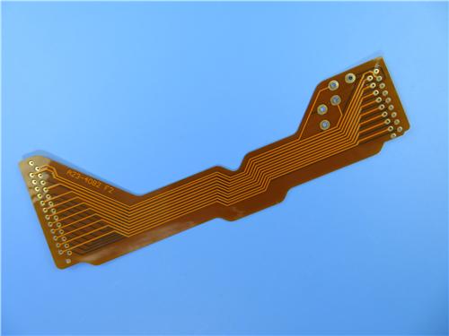 Flexible Printed Circuit (FPC) Built on 2oz Polyimide With Immersion Gold and Yellow Coverlay ...