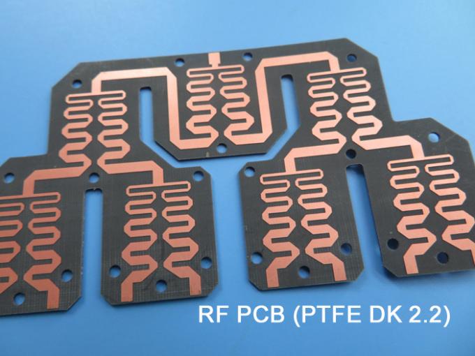 PTFE High Frequency PCB On DK2.2 Dual Layer Cheap RF PTFE PCB for Couplers