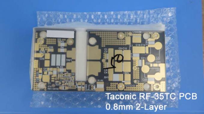 Taconic RF-35TC High Frequency Printed Circuit Board 30mil 0.762mm RF-35TC PCB With Black Solder ...