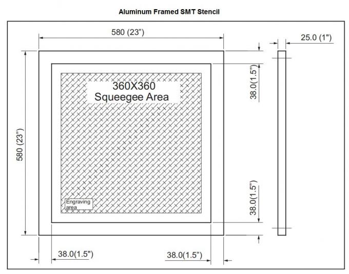 Aluminum Framed SMT Stencil