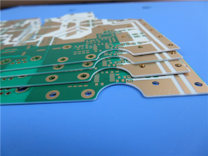 Rogers 30mil 0.762mm TMM10 Radio Frequency (RF) PCBs with Immersion Gold for Filters and Couplers.