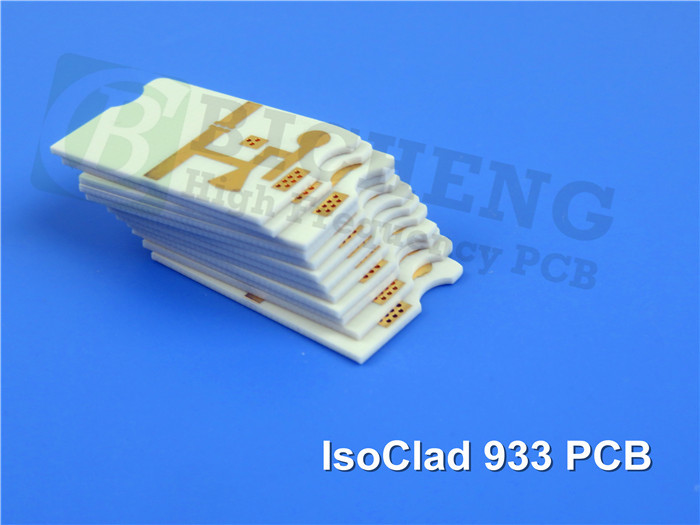 IsoClad 933 PCB 2-layer 15mil thick with Immersion Gold pure Gold