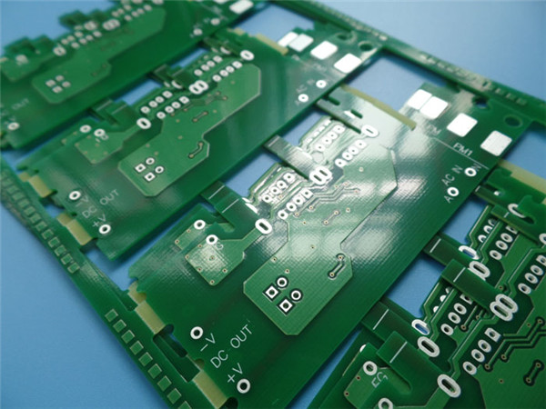 Immersion Silver PCB On 1.0mm 2 Layer Copper for USB Charger with green ...