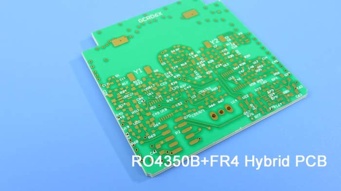 Hybrid PCB Mixed Circuit Board Hybrid Design RO4350B+FR4 With Immersion Gold RO4350B+RT/duroid ...