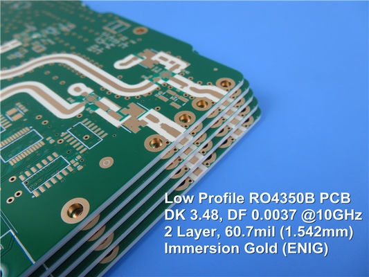 RO4350B LoPro RF PCB Rogers 60.7mil Reverse Treated Foil PCB Circuit Board With Immersion Gold